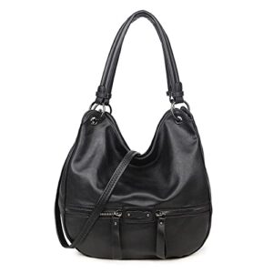 movefad women hobo shoulder bag tote bag large pu leather handbags ladies bucket purse crossbody handbags