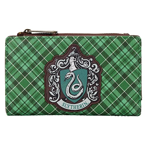 Loungefly Harry Potter Slytherin Plaid Pattern Faux Leather Wallet