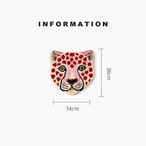 Menglo Tiger Shaped Rug Cute Cartoon Tiger/Lion/Panda Shape Animals Bath Mat Small Area Rug Entrance Door Mats Non Slip Floor Mat Thickened Carpet Decoration for Bedroom Living Room (Pink Panther)