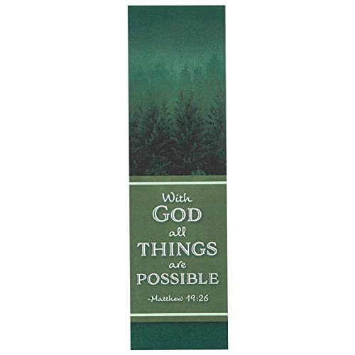 Bible Bookmarks, Tear-Proof and Water-Resistant - Each Measures 7" Long x 2" Wide, Set of 10, 5 Designs