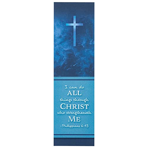 Bible Bookmarks, Tear-Proof and Water-Resistant - Each Measures 7" Long x 2" Wide, Set of 10, 5 Designs