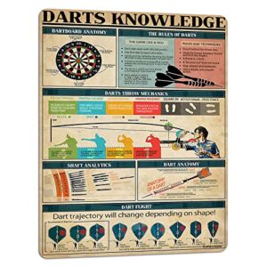 paiion vintage tin sign darts knowledge vintage metal sign bar cafe wall decoration art printing poster 16×12 inch