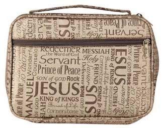 Names of Jesus Bible Cover (Brown, XXL)