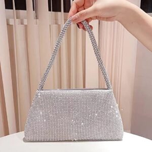 cuiab rhinestone purse，silver purse，evening bag，sparkly purse，glitter purse，rhinestone bag，silver clutch