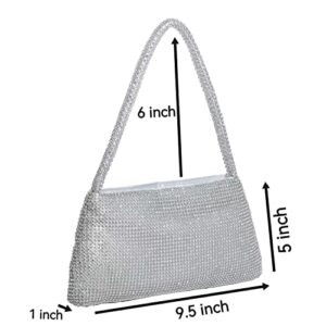 cuiab rhinestone purse，silver purse，evening bag，sparkly purse，glitter purse，rhinestone bag，silver clutch