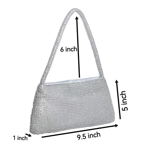 cuiab rhinestone purse，silver purse，evening bag，sparkly purse，glitter purse，rhinestone bag，silver clutch