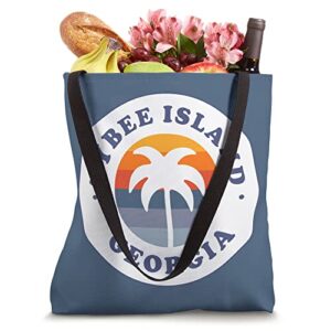 Tybee Island Georgia GA Palm Tree Beach Vacation Souvenirs Tote Bag