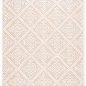 SAFAVIEH Vermont Collection 9' x 12' Ivory/Gold VRM306D Handmade French Country Floral Trellis Premium Wool Living Room Dining Bedroom Area Rug