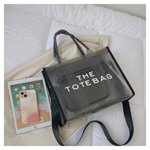 Clear Tote Bag for Women, Plastic Tote Bag Crossbody Beach Bag PVC Travel Bag for Sports Games, Travel, Beach, Pool, Stadium