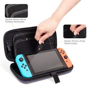 Nintendo Switch Case, Nintendo Switch OLED Case, Nintendo Switch Carrying Case for Girls Boys with 16 Game Card Slots, Lokigo Carrying case for Nintendo Switch Console Joy-Con & Accessories, Meteor