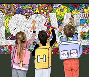 SJPRINTER Inspirational Wall Art, Motivational Giant Coloring Poster Mandala for Kids Adults - Great for Girls, Boys, Arts Crafts, Care Facilities, Schools, Family Time Groups (24" x 48", Love)