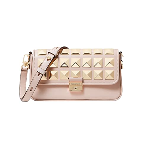 Michael Kors Soft Pink Bradshaw Studded Crossbody Shoulder Bag