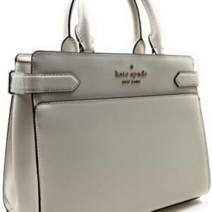 Kate Spade New York Staci Medium Saffiano Leather Satchel Purse (Parchment)