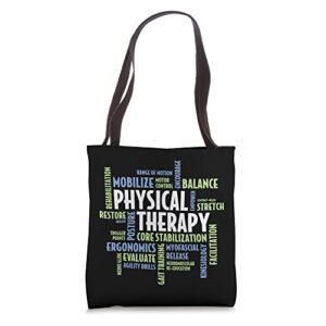 pta and physical therapist pt month physical therapy tote bag