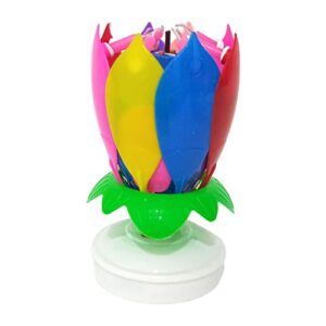 curfair lotus candle led festive electric lotus candles visual effect solid paraffin unique creative multicolor 1 pcs