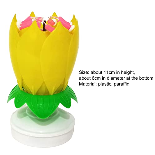 curfair Lotus Candle LED Festive Electric Lotus Candles Visual Effect Solid Paraffin Unique Creative Multicolor 1 Pcs