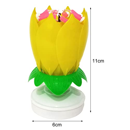 curfair Lotus Candle LED Festive Electric Lotus Candles Visual Effect Solid Paraffin Unique Creative Multicolor 1 Pcs