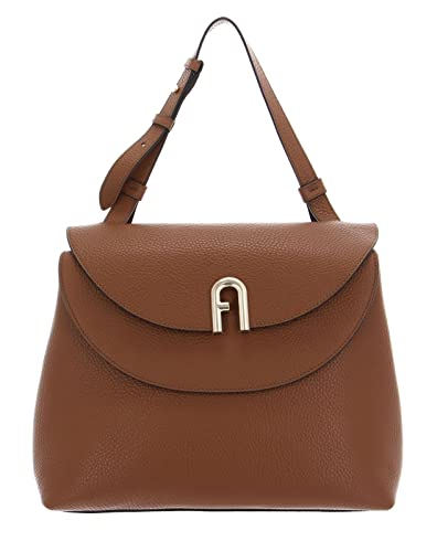 Furla Women's Cognac Leather Primula Large Top Handle Tote Handbag