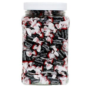 tootsie roll midgees (mini) size 1.5lb – original individually wrapped tootsie roll in 48 fl oz gift ready reusable square jar