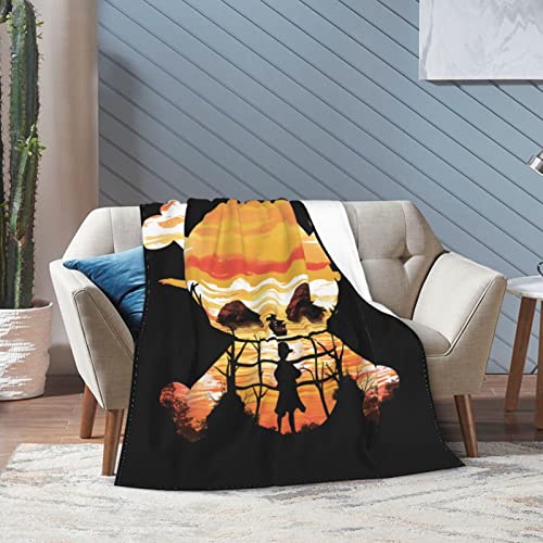 One Piece Blanket Flannel Fleece Anime Throw Blanket for Living Room/Bedroom/Sofa/Chair 80"X60"