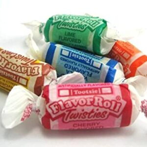 Mini Tootsie Roll Chews, Individually Wrapped, Bulk Candy, Fruit Flavored (1 Pound)