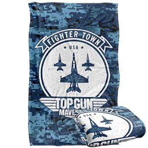 top gun: maverick blanket, 36″x58″ fighter town usa silky touch super soft throw blanket