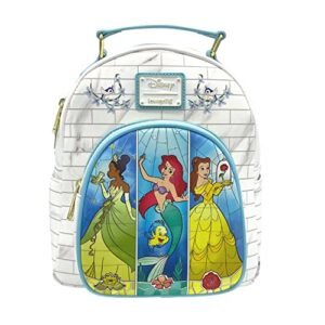 loungefly exclusive princess stained glass double strap shoulder bag