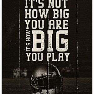 Football Inspirational Wall Art for Boys, Kids Room, Family or Game Room, Man Cave, Den - Teen Room Decor - Home Decor Gift for Sports Fans, Football Players - 8x10 unframed print