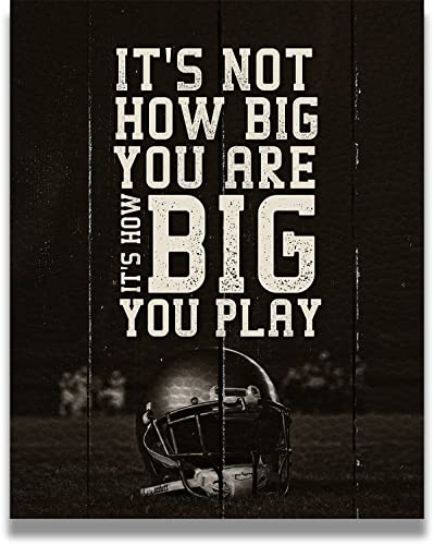 Football Inspirational Wall Art for Boys, Kids Room, Family or Game Room, Man Cave, Den - Teen Room Decor - Home Decor Gift for Sports Fans, Football Players - 8x10 unframed print