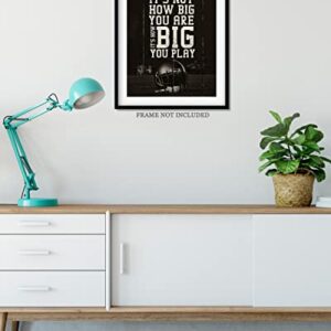 Football Inspirational Wall Art for Boys, Kids Room, Family or Game Room, Man Cave, Den - Teen Room Decor - Home Decor Gift for Sports Fans, Football Players - 8x10 unframed print