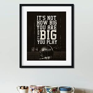 Football Inspirational Wall Art for Boys, Kids Room, Family or Game Room, Man Cave, Den - Teen Room Decor - Home Decor Gift for Sports Fans, Football Players - 8x10 unframed print