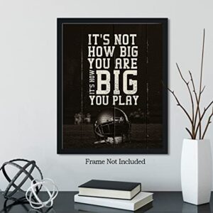 Football Inspirational Wall Art for Boys, Kids Room, Family or Game Room, Man Cave, Den - Teen Room Decor - Home Decor Gift for Sports Fans, Football Players - 8x10 unframed print