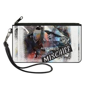 buckle-down disney wallet, zip clutch, the nightmare before christmas lock shock and barrel trio, canvas