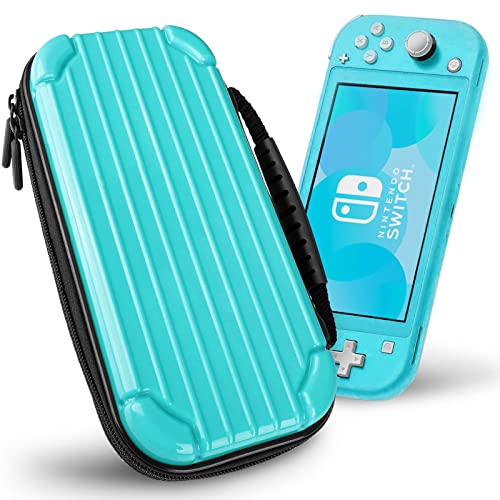 Carrying Case for Nintendo Switch lite - Shockproof Protective Hard Shell Storage Bag for Console and Accessories, Portable Travel Pouch Bag with 10 Game Card Slots - Blue