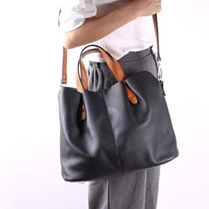 Women’s Leather Handbag Shoulder Bags Work Tote Bag Top Handle Bag Ladies Designer Purses Satchel West Large Leather