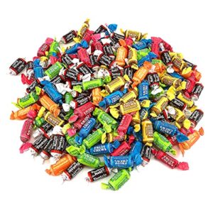 LaetaFood Tootsie Roll Chewy Candy, Assorted Taffies Fruit & Chocolate Flavors (1 Pound Bag)