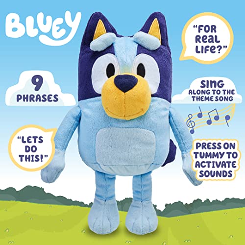 Bluey SFX Plush, Feature Plush, Interactive Plush, Talking Plush, 13" Plush,17143