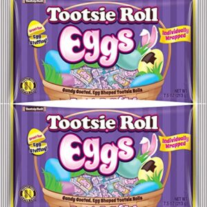 Tootsie Roll Eggs Easter Candy Basket Filler 7.5oz (Pack of 2)