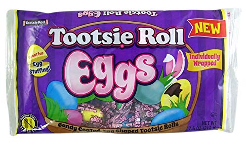 Tootsie Roll Eggs Easter Candy Basket Filler 7.5oz (Pack of 2)