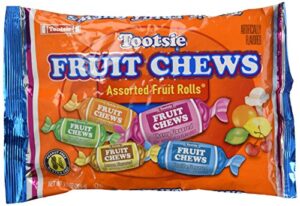 tootsie fruit rolls, assorted fruity flavored, 0.81 lb