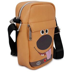 Buckle Down Disney Bag, Cross Body, Pixar, Up, Dug Smiling Face, Tan, Vegan Leather, Up