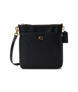 coach cross grain leather kitt black one size