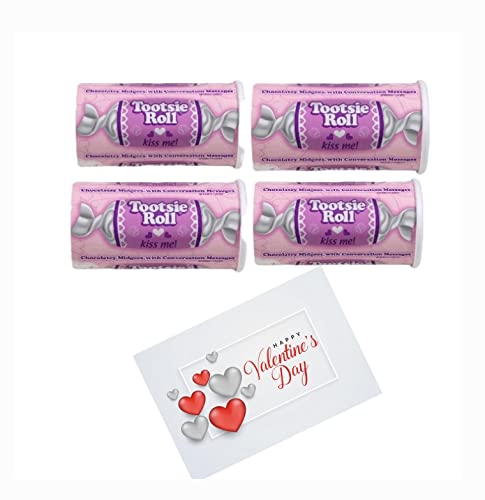 Candy Rific Valentine's Tootsie Roll Kiss Me Banks, 4-oz. Packs