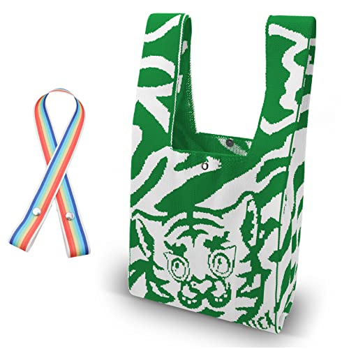 Fashionable-Bags-Shopping-Totes with Buttons Pouch Fabric Foldable Bags Cute Animial Bags Washable Cat Dolphin