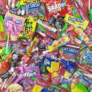 Ultimate Assorted Candy Party Mix - 2 LB Bag - Fun Size Skittles, Nerds, Dubble Bubble, Jolly Ranchers, Smarties, Blow Pops Lollipops & More - Mega Variety Bulk Candy Assortment - Individually Wrapped Candy - Candy Bulk – with Queen Jax Fridge Magnet