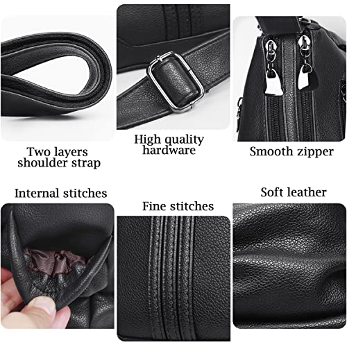 Women Soft PU Leather Shoulder Handbag Multi Pocket Crossbody Bag Ladies Medium Roomy Purses Fashion Tote Top Handle Satchel