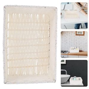 VOSAREA Rattan Woven Storage Baskets Bins: 22CM Water Hyacinth Shelf Basket Seagrass Wicker Makeup Organizer Toilet Paper Container Box Laundry Holder