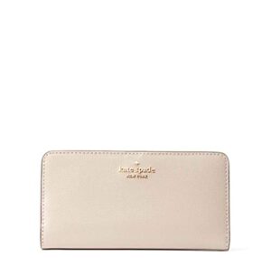 kate spade new york darcy large slim bifold leather wallet in warm taupe