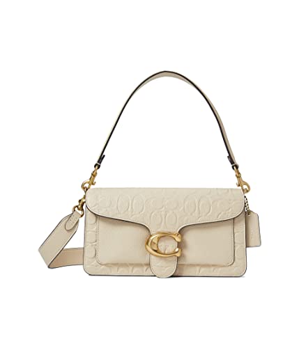 COACH Signature Leather Tabby Shoulder Bag 26 Ivory One Size