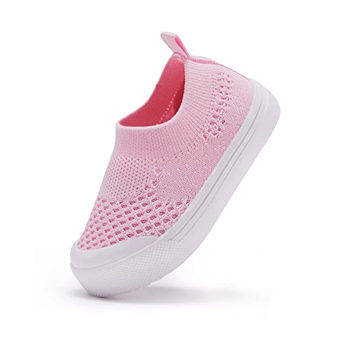 Baby Walking Shoes First Boy Girl Walker Infant Sock Tennis Mesh Sneakers Breathable 6 9 12 18 24 Months Pink Size 12-18 Months Infant